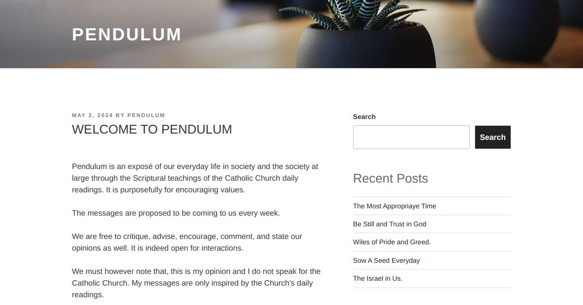 WELCOME TO PENDULUM – pendulum